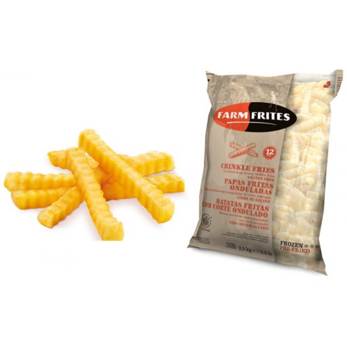 BATATA PRE-FRITA 12MM CRINKLE FARM FRITES 2,5KG (5) (279012 ...